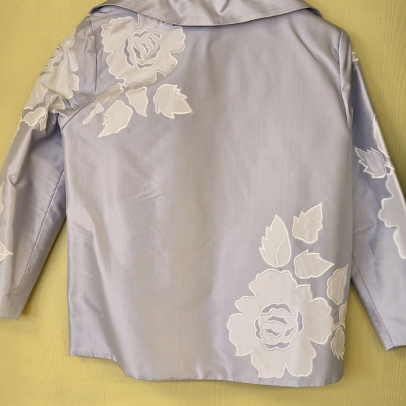 Marisa Baratelli | Jackets & Coats | Lilac Jacket With White Flowers ...